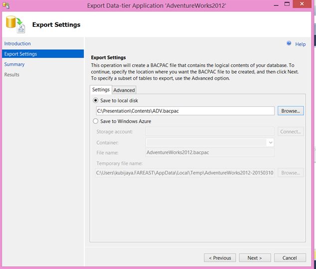 Migrating On-Premise SQL Server Database To Azure SQL Database Migrating On-Premise SQL Server Database To Azure SQL Database